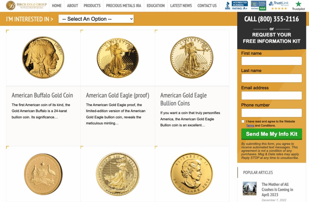 Birch Gold Group Review 2026: Fees, Ratings & Pros/Cons